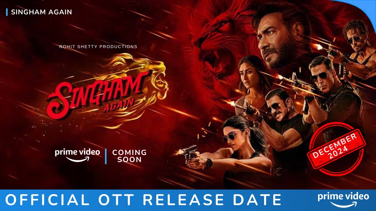Singham Again OTT Release Date Confirmed in December @PrimeVideoIN ...
