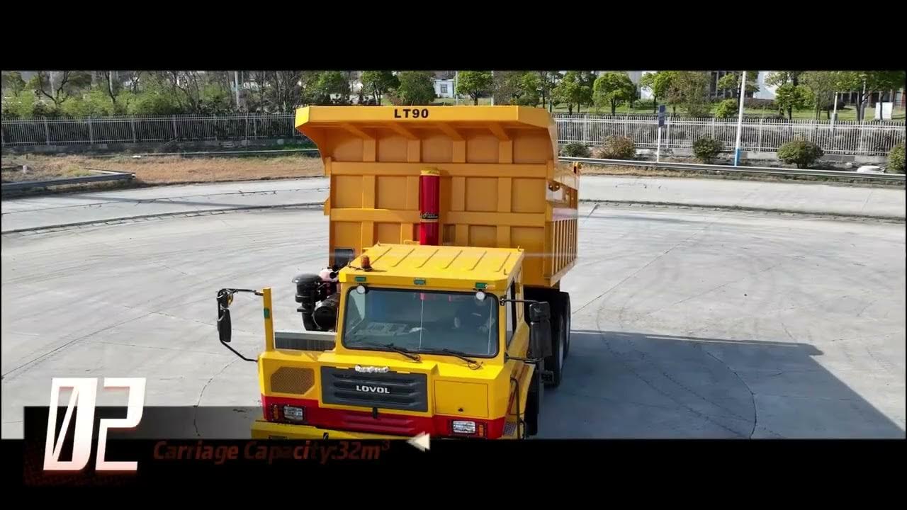LOVOL LT90 90T big loading mining truck video - YouTube