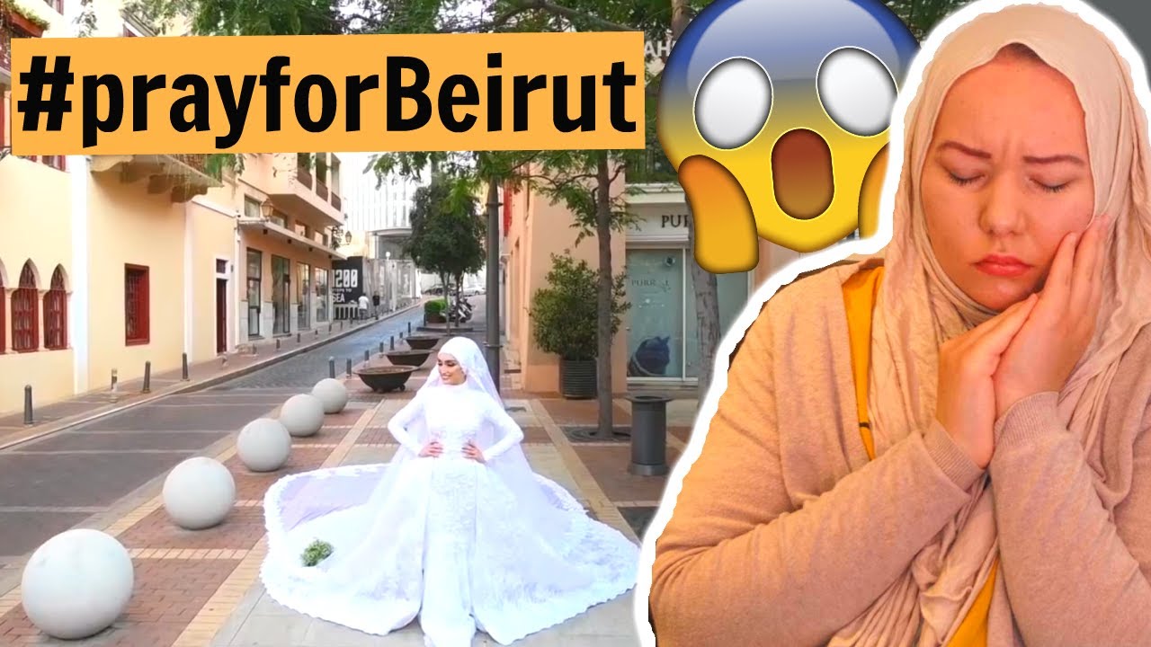 WEDDING PHOTO SHOOT IN BEIRUT MOMENTS BEFORE THE EXPLOSION | REACTION ...