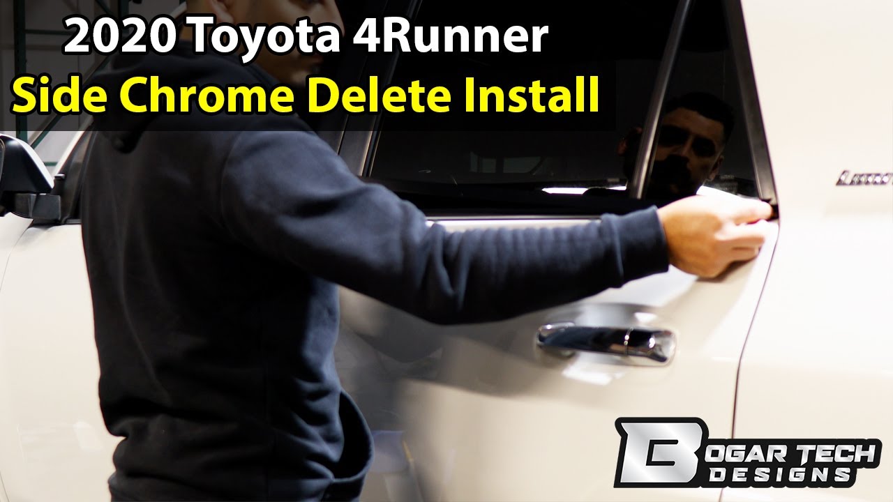 2020 Toyota 4Runner Side Door Chrome Delete Install - YouTube