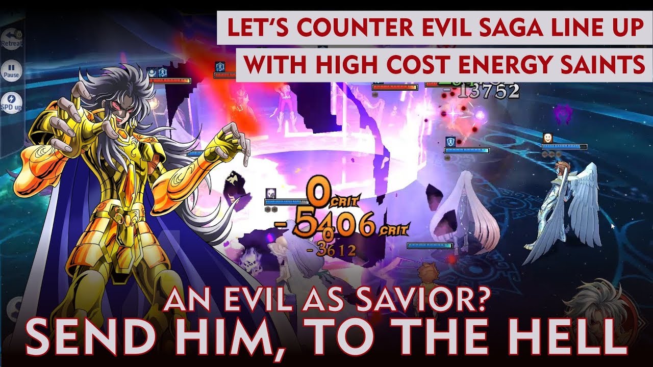 How To Counter Evil Saga Line Up "Izy Pizzzy Win" - Saint Seiya ...
