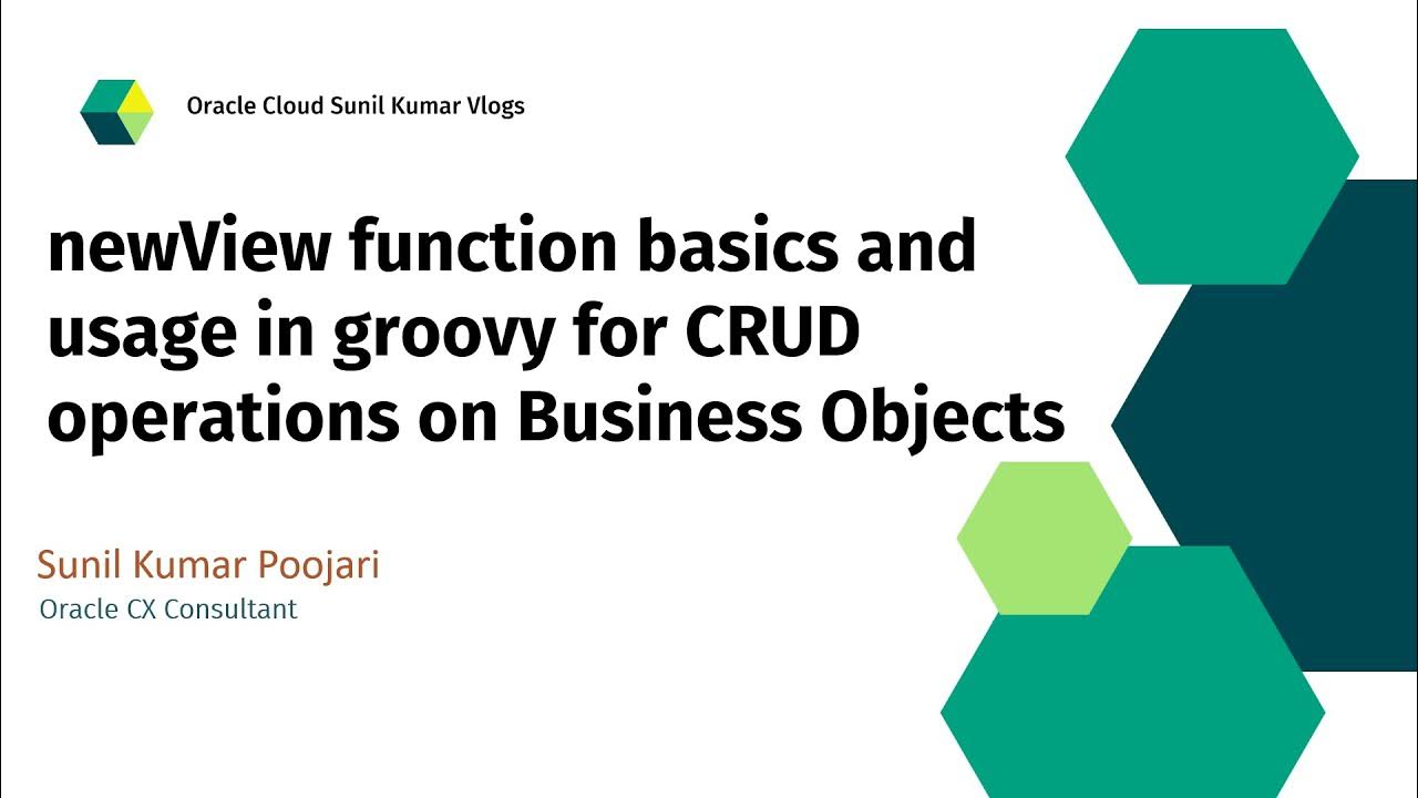 newView function basics and usage in groovy for CRUD operations on Business Objects - YouTube