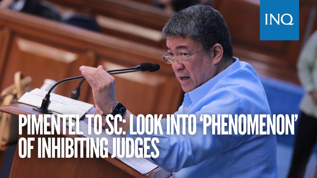 Pimentel to SC: Look into ‘phenomenon’ of inhibiting judges - YouTube