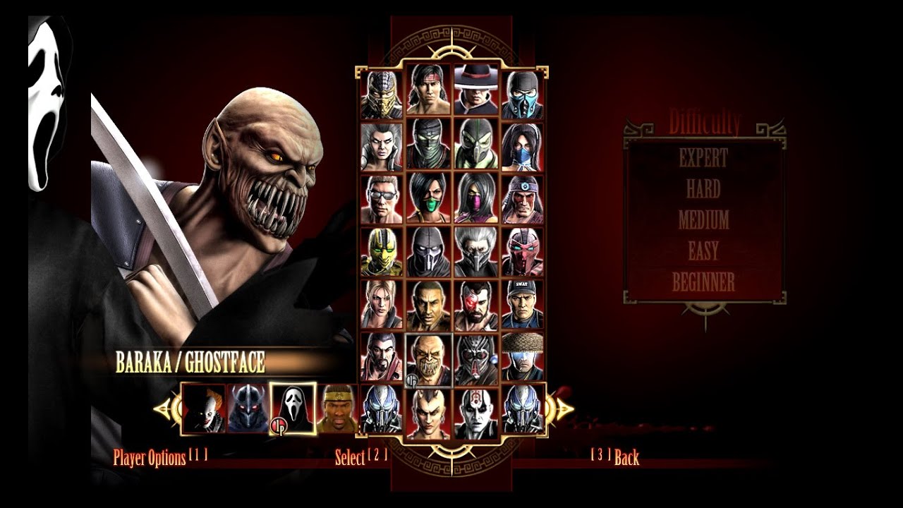 BARAKA & GHOSTFACE VS MORTAL KOMBAT 9 1080 60.00 FPS mizuo games - YouTube