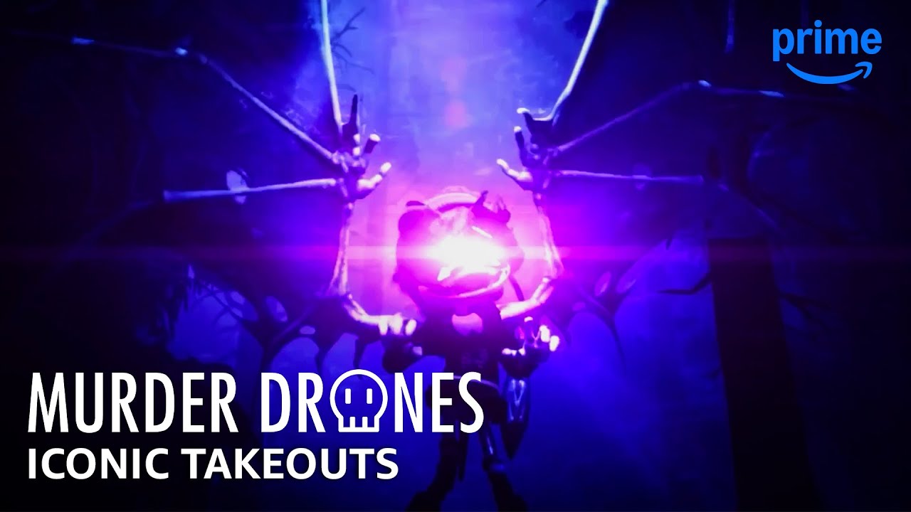 Most Iconic Murder Drone Takeouts | Murder Drones | Prime Video - YouTube