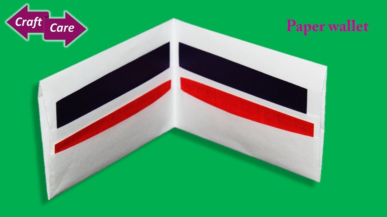 How to make cute kids paper wallet craft * kids school project craft in ...