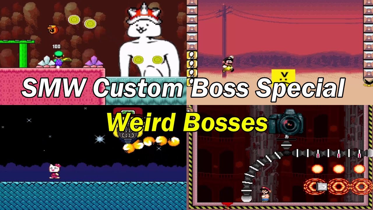 SMW - Custom Boss Rush Strange Special Part 2 (Weird Bosses) - YouTube