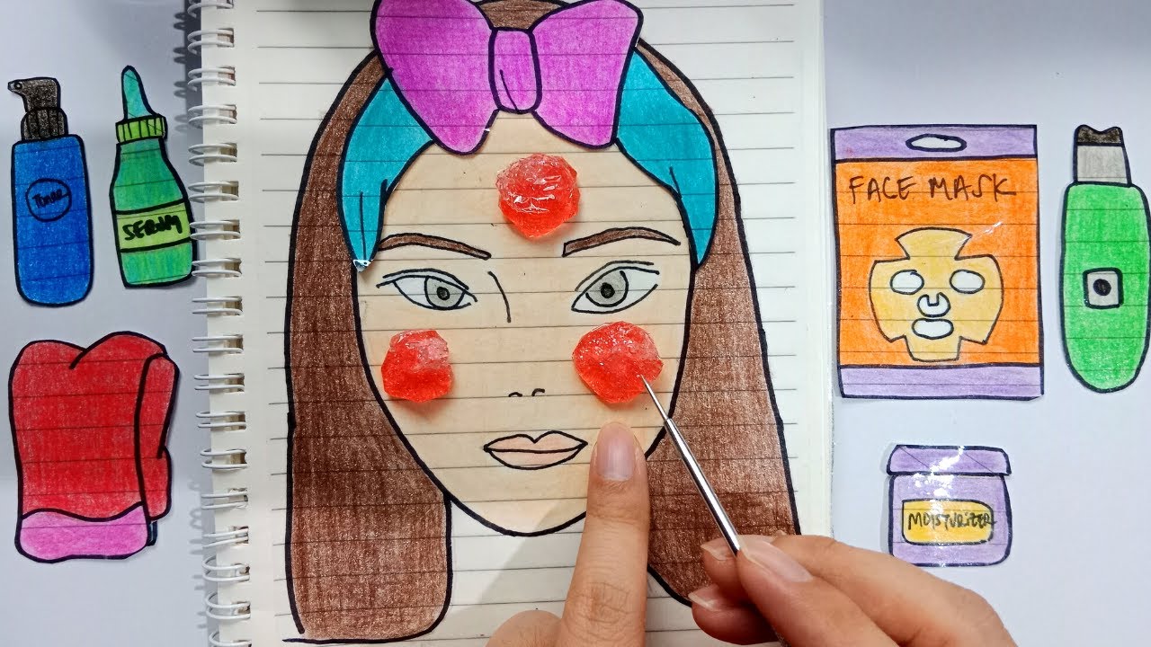 [🌈paperdiy🌈] skin care💦🧴 paper diy 피부관리 만들기 - YouTube