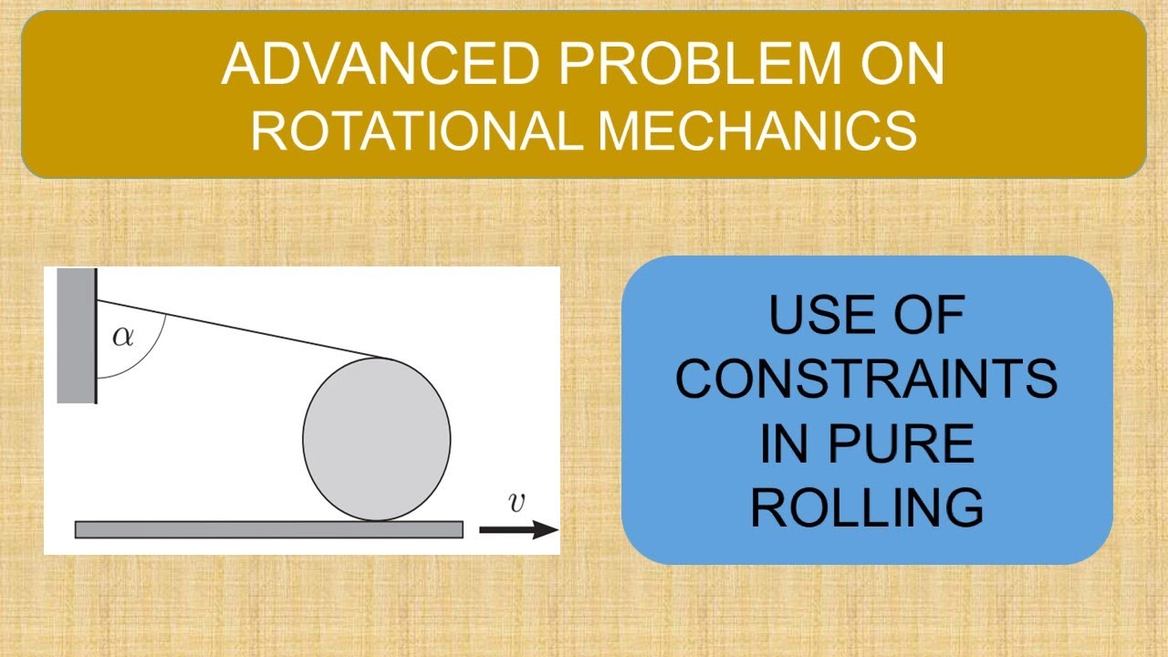Rotational Mechanics| Problem Based On Use Of Constraint Related to ...
