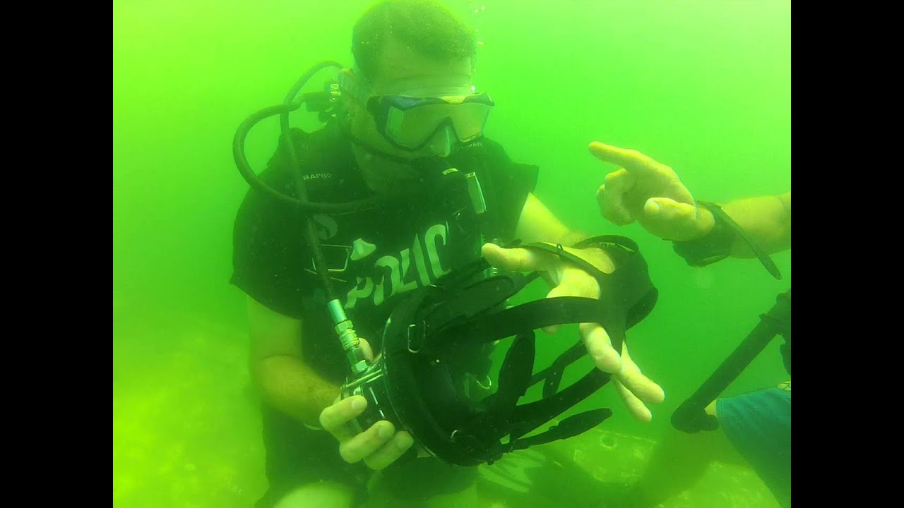 PADI Full Face Mask Distinctive Specialty Skills Dive #1 - YouTube