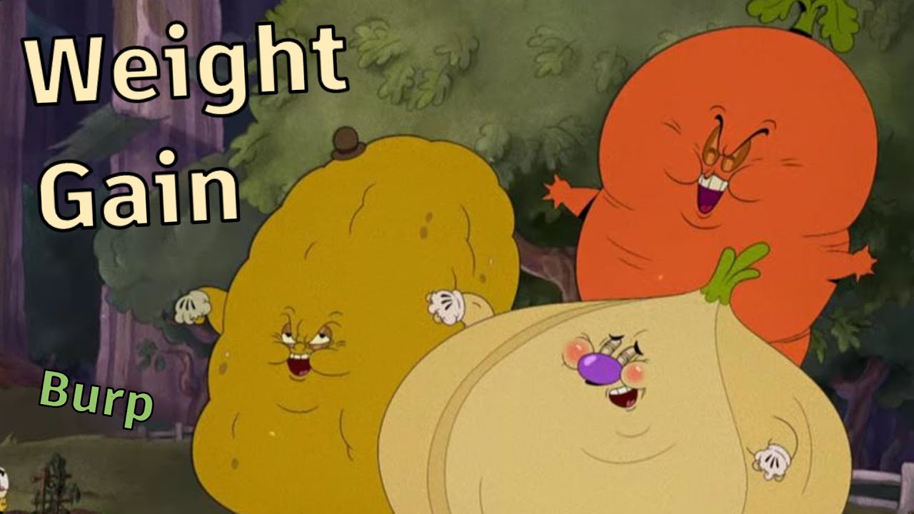 The Cuphead Show - Root Pack Detroys Garden / Weight Gain / Burp - YouTube