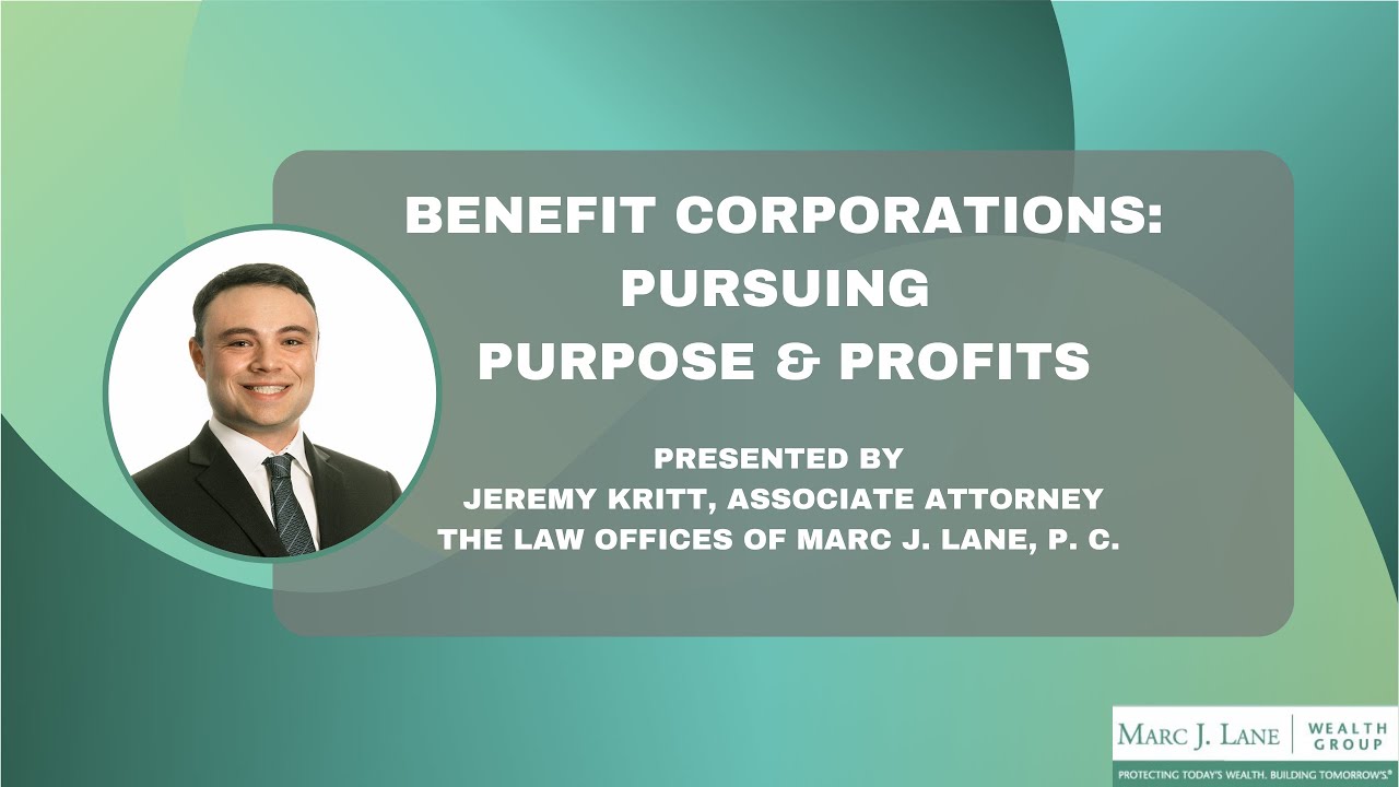 Benefit Corporations: Pursuing Purpose and Profits 2023 - YouTube