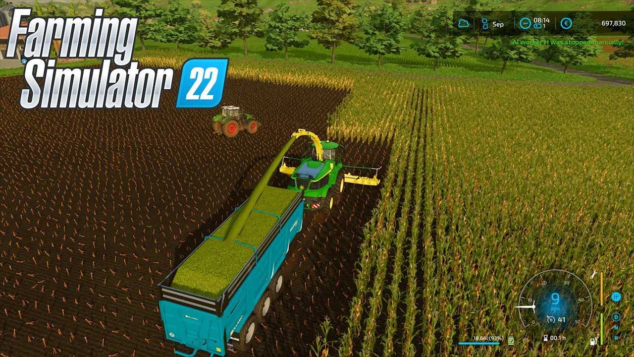 #fs22 Corn Silage in my fav map #fs22timelapse - YouTube