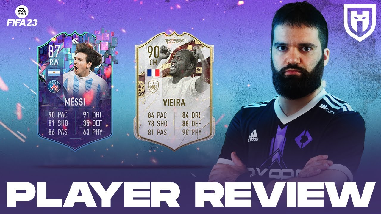 MESSI 87 FLASHBACK SBC E VIEIRA 90 WORLD CUP ICON /// FIFA 23 PLAYERS ...