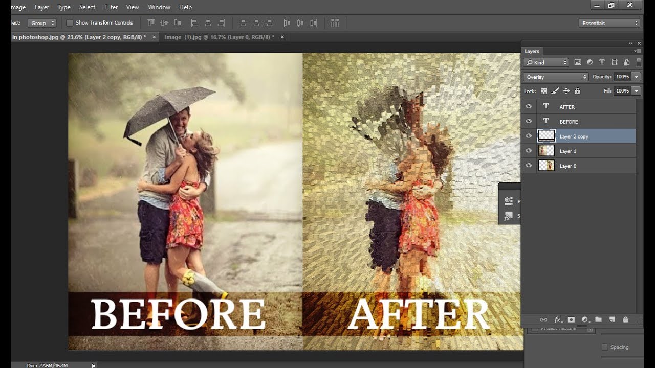 Extrude Effect in Photoshop CC - YouTube