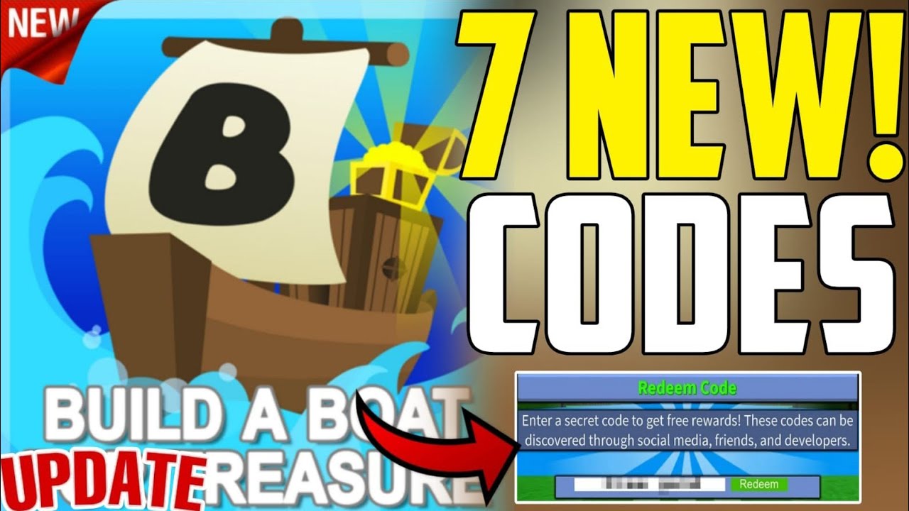 LATEST 💫 CODES⚠️BUILD A BOAT FOR TREASURE ROBLOX CODES 2025-BUILD A ...