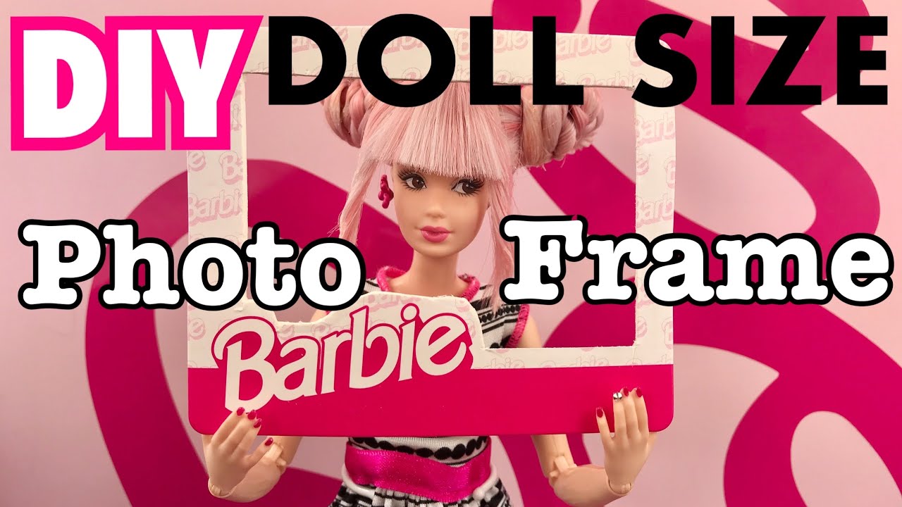 BARBIE DIY! DOLL SIZE PHOTO FRAME!! Barbie Truck Tour - YouTube