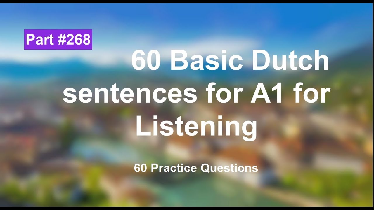 Online Dutch course part 268 – Vocabulary for beginners - YouTube