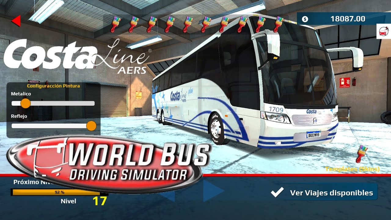 Busscar, skin de Costa Line plus, #worldbusdrivingsimulator Link del ...