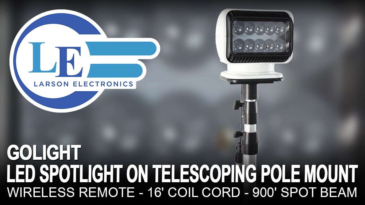 Golight LED Spotlight on Telescoping Pole Mount - Wireless Remote - 16 ...