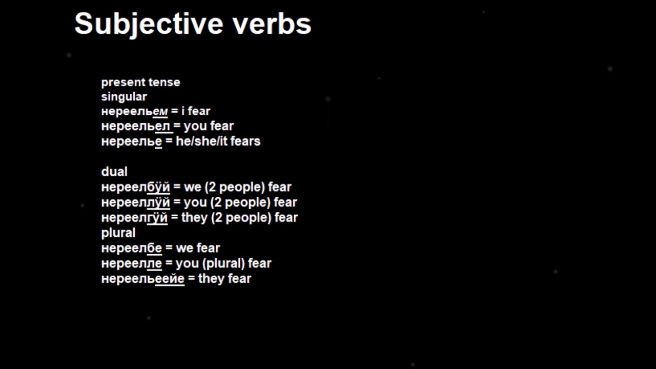 Verbs in kamassian 1 - YouTube