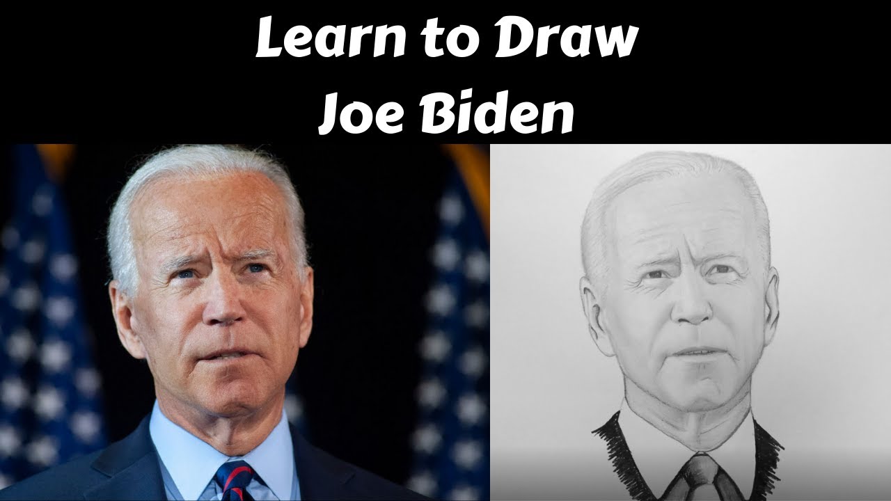 How to draw Joe Biden President Step by Step Sketch Tutorial - YouTube