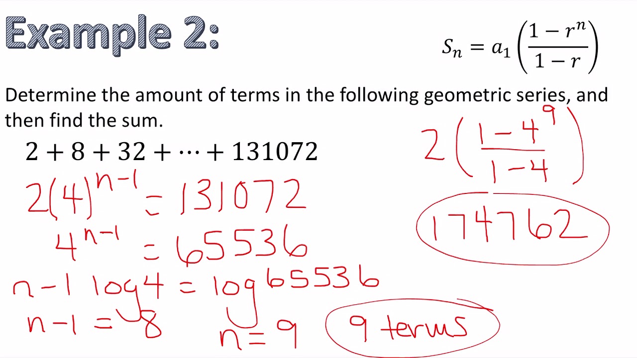 Algebra 2H - Section 8.4 Infinite Sequences and Series - YouTube