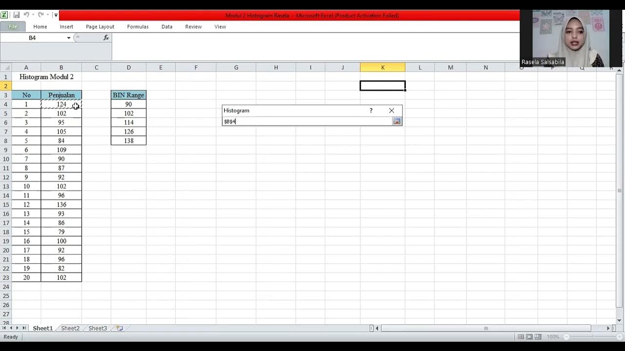 Langkah-langkah membuat Histogram di Microsoft Excel - YouTube