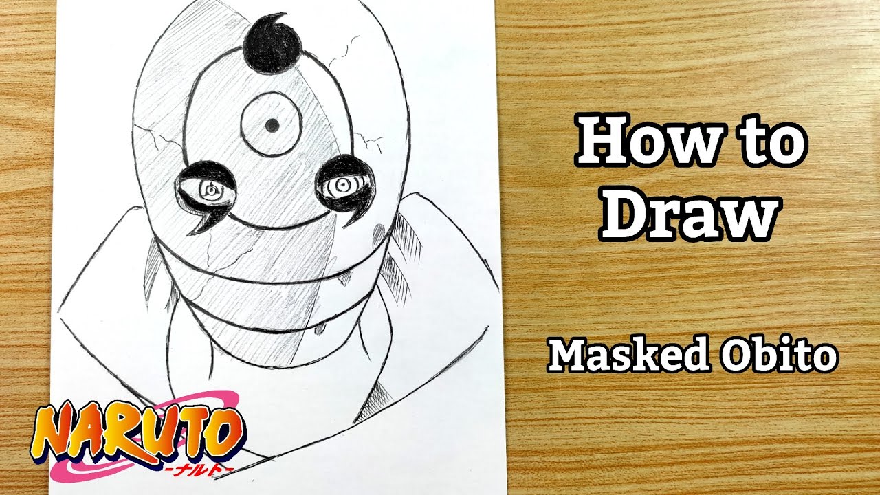 Anime art Tutorial | How to draw Obito | naruto Step-by-step - YouTube