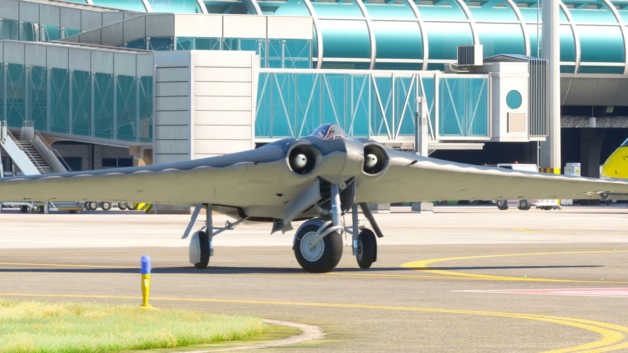Amazing Take Off Horten Ho 229 Royal Air Force from an Santos Dumont ...