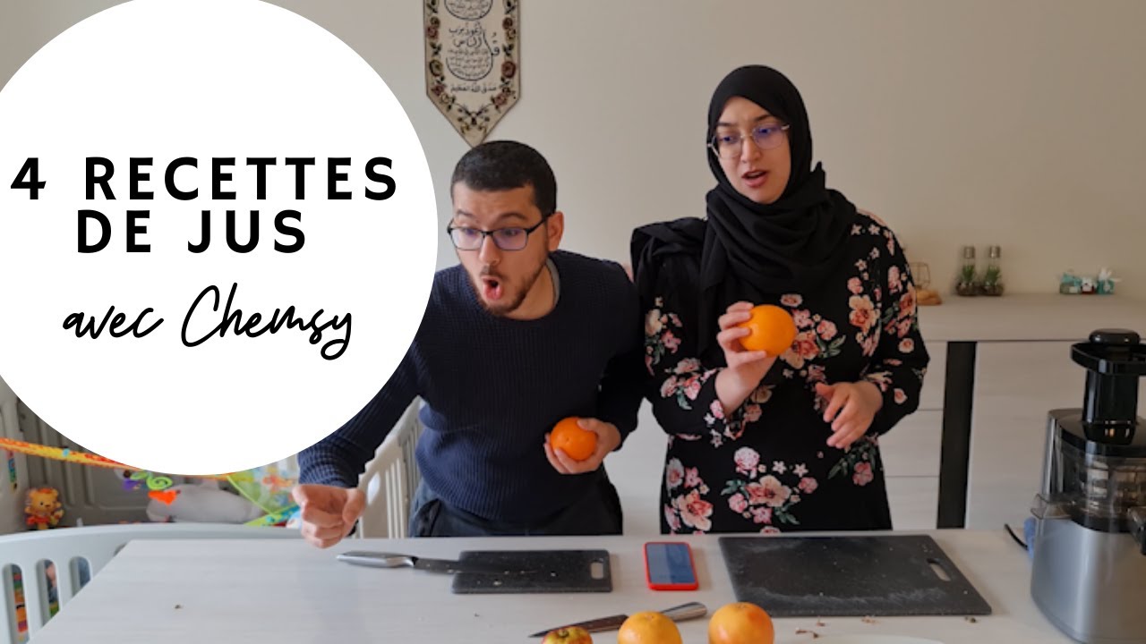 4 RECETTES DE JUS DE FRUIT - (w/ Chemsy) - YouTube