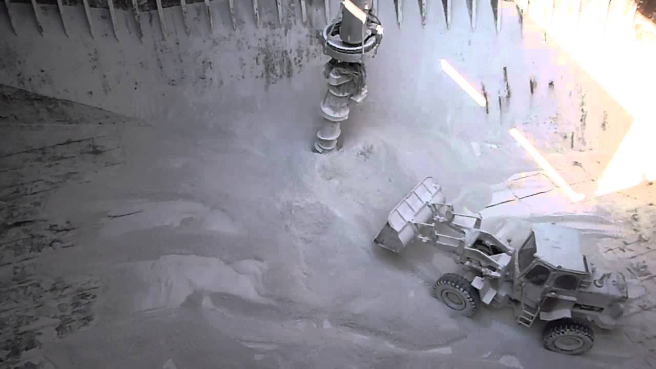 Cement Cleaning from Bulk Carrier - 1st stage - YouTube