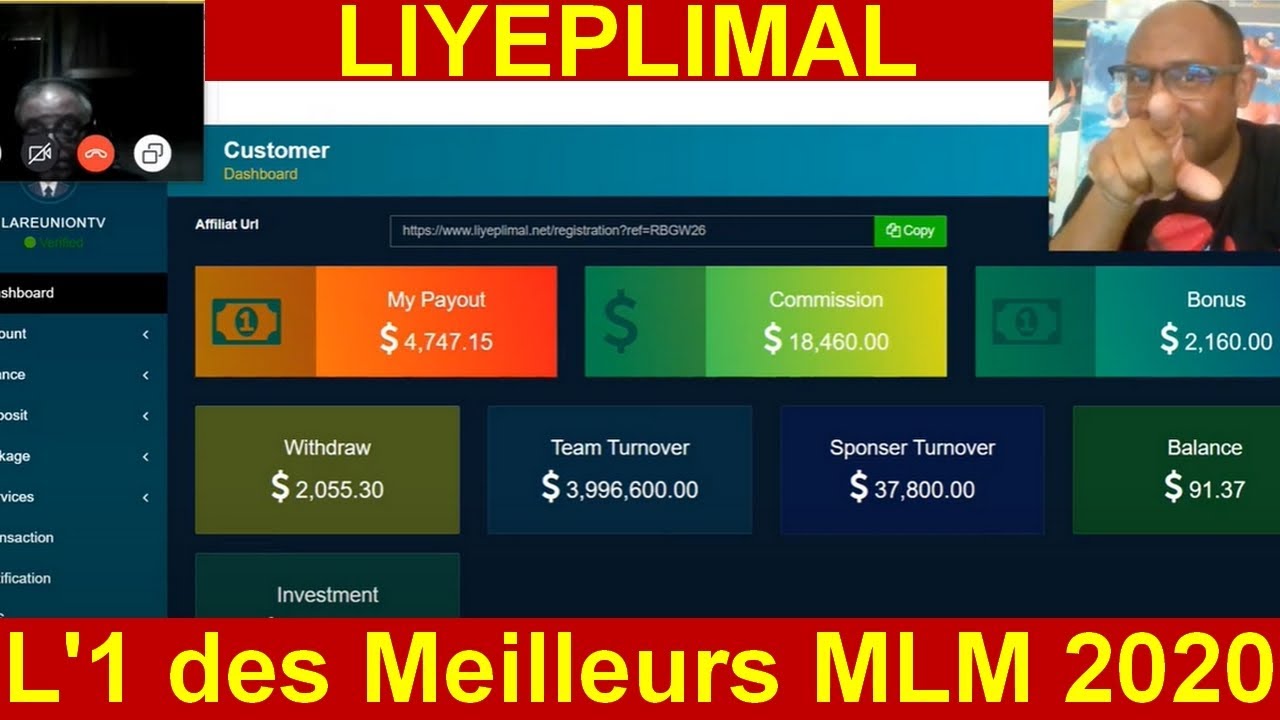 LIYEPLIMAL l'1 des Meilleurs Business MLM de l'année 2020 [Présentation ...