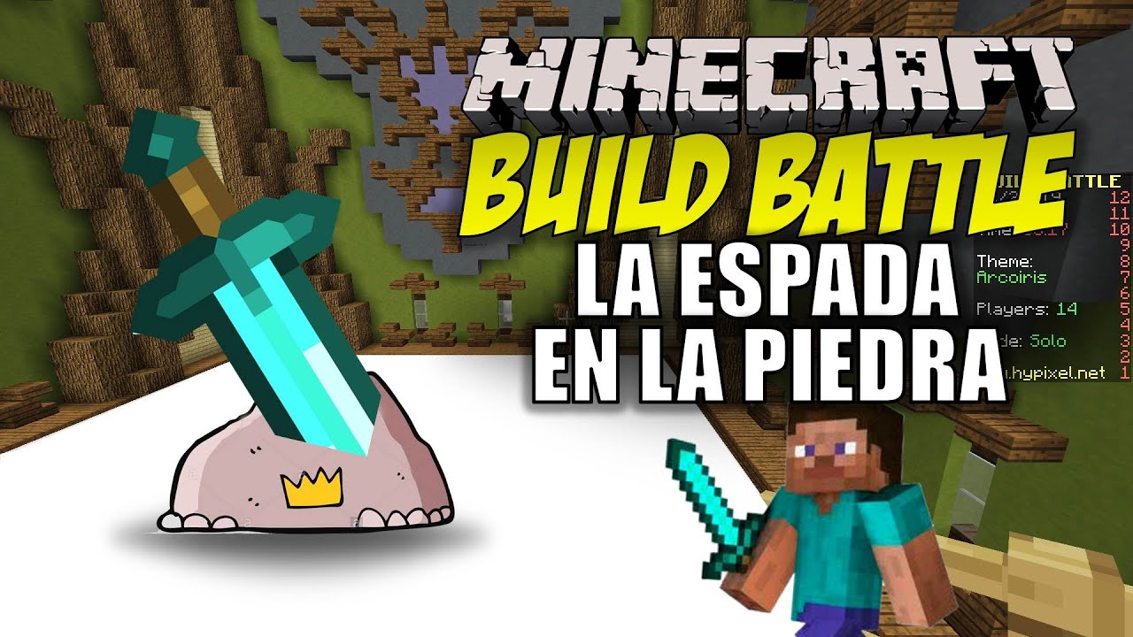 Minecraft: Build Battle, La Espada en la Piedra. ⚔ - YouTube
