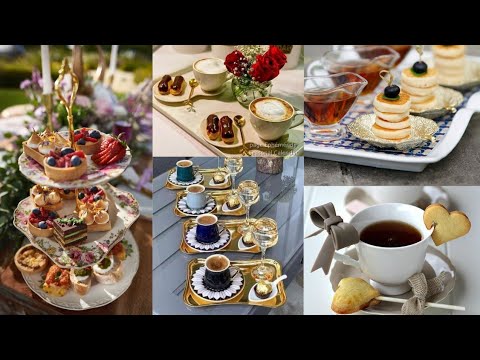 Tea and coffee presentation ideas|Tea time aesthetic ideas|Afternoon ...
