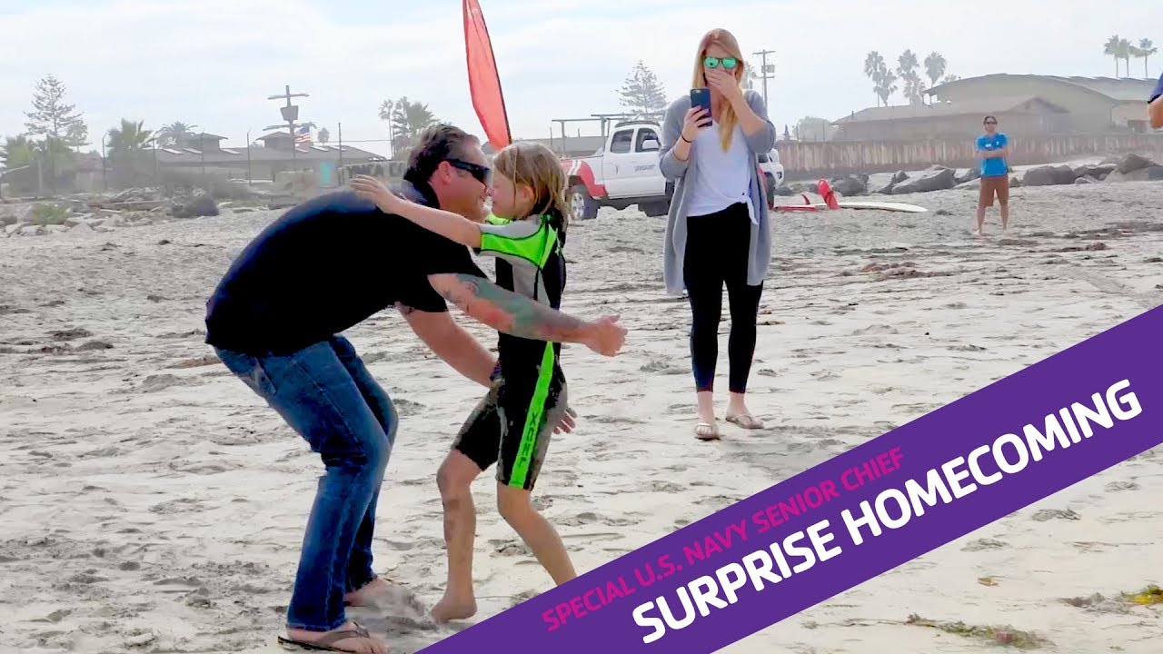 A Special Naval Homecoming Surprise - YouTube
