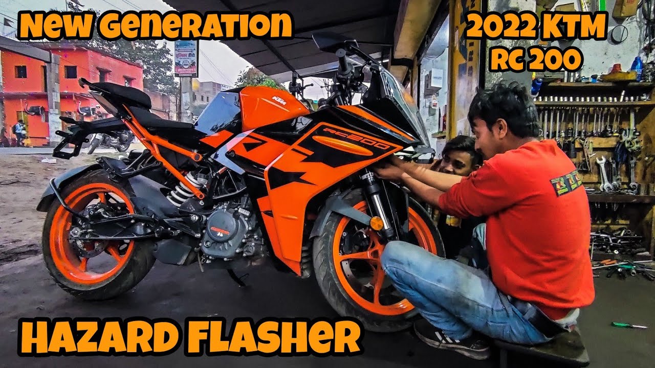 2022 New Generation KTM RC 200 Hazard Flasher Modification Without ...
