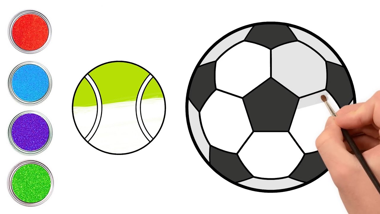 ️How to Draw Sports Balls⚽| EASY Drawing and Coloring For Kids by ...