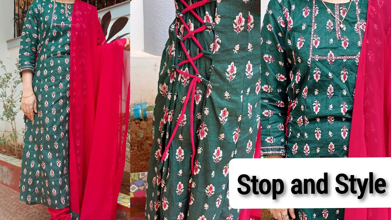 Most Stylish Side Dori Kurti Cutting And Stitching/ Anarkali Style side ...
