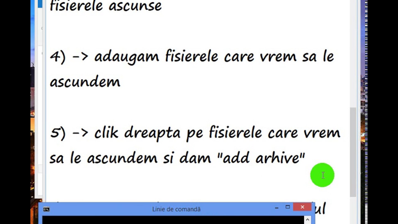 cum sa ascunzi unul sau mai multe fisiere intr-o imagine - YouTube