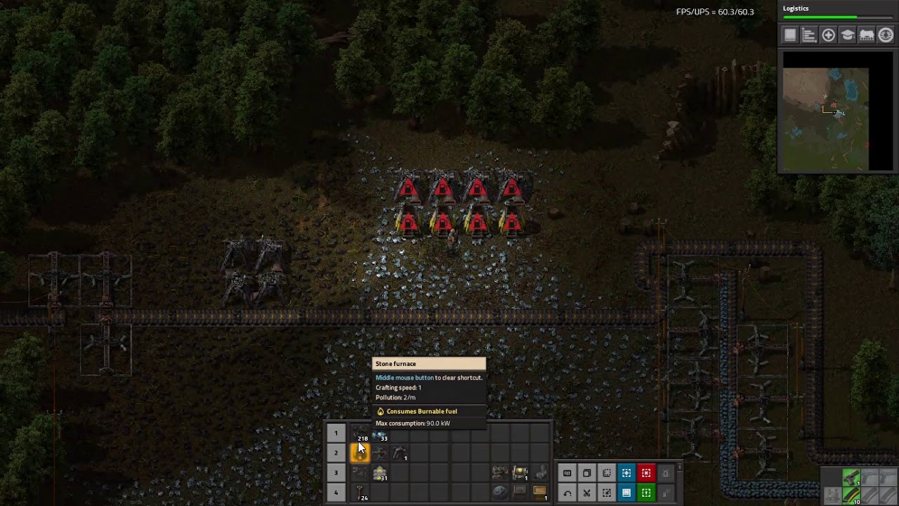 FACTORIO HARDCORE! (S1E2) - Iron Smelting Array - YouTube