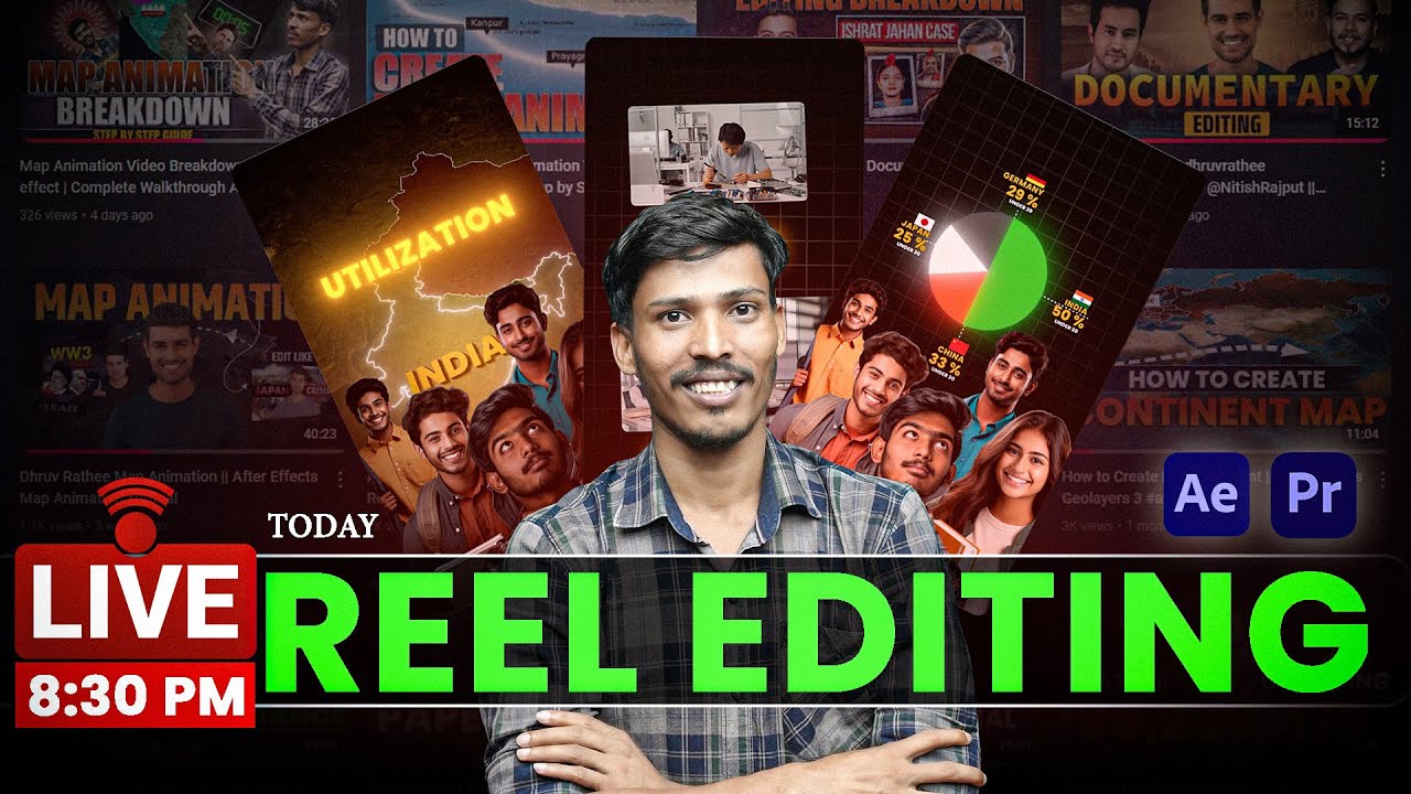 Live Reel Editing || After Effect and Premiere Pro Breakdown in Hindi ...