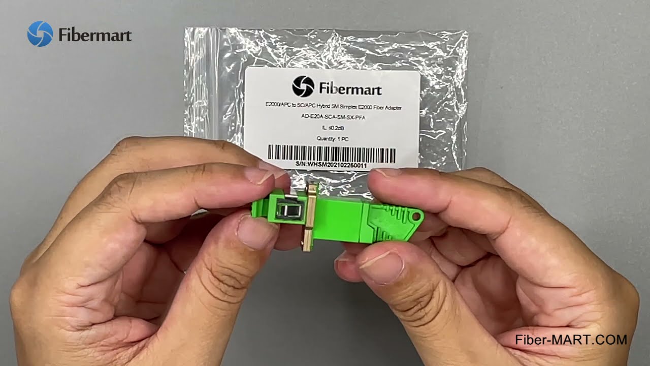 Fibermart E2000/APC to SC/APC Hybrid Singlemode Simplex E2000 to SC ...