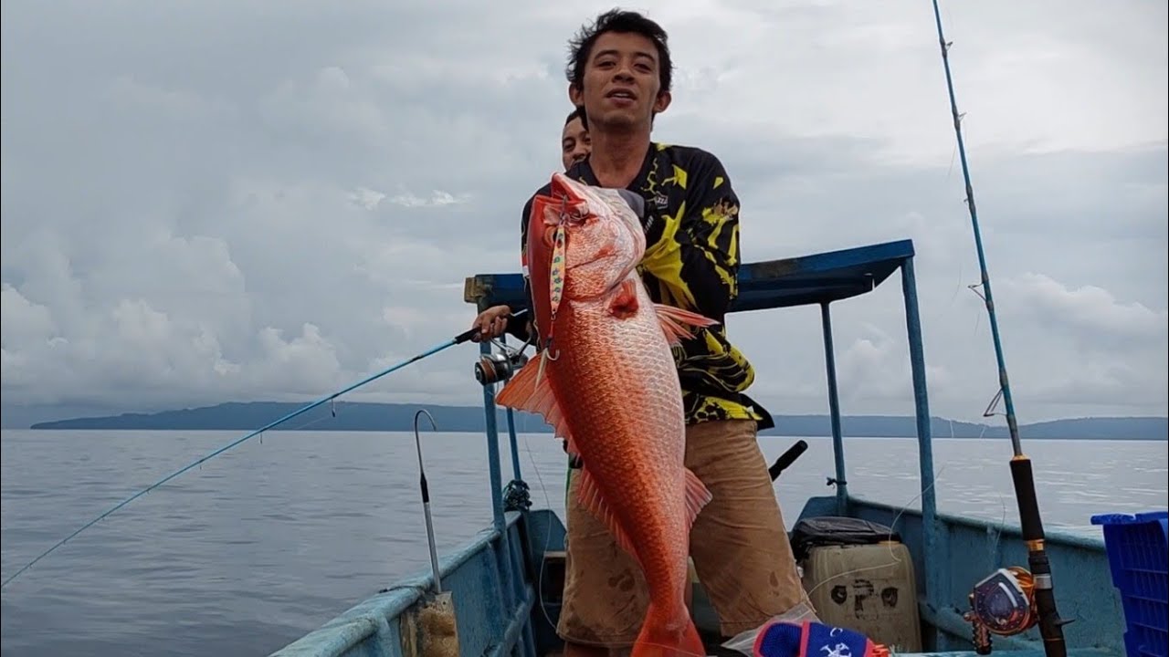 Strike ruby snapper tanpa di kocok‼️ rod jigging terbaik relix ...