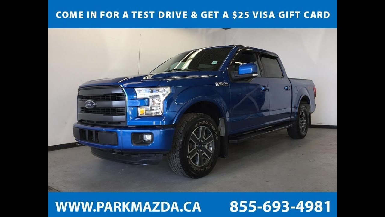 BLUE 2016 Ford F-150 Lariat 4x4 Review Sherwood Park Alberta - Park ...