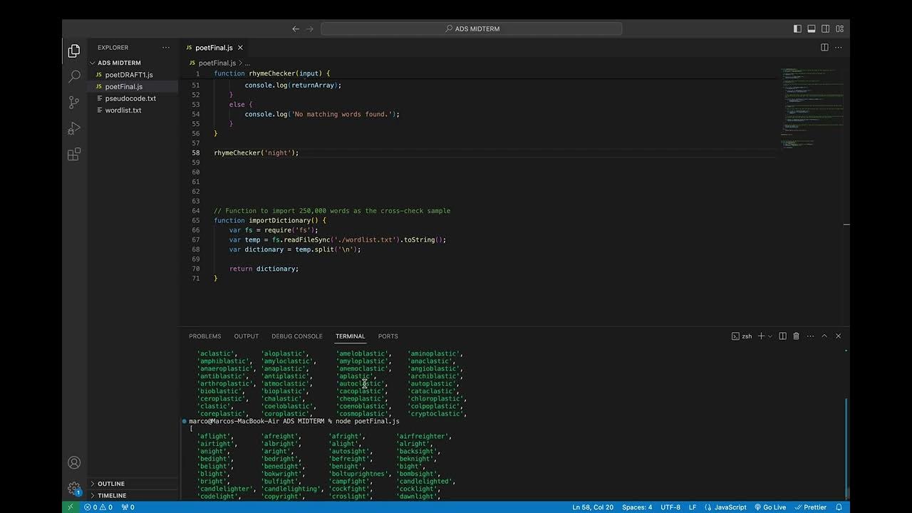 Algorithms & Data Structure I Midterm Coursework JavaScript Implementation - YouTube