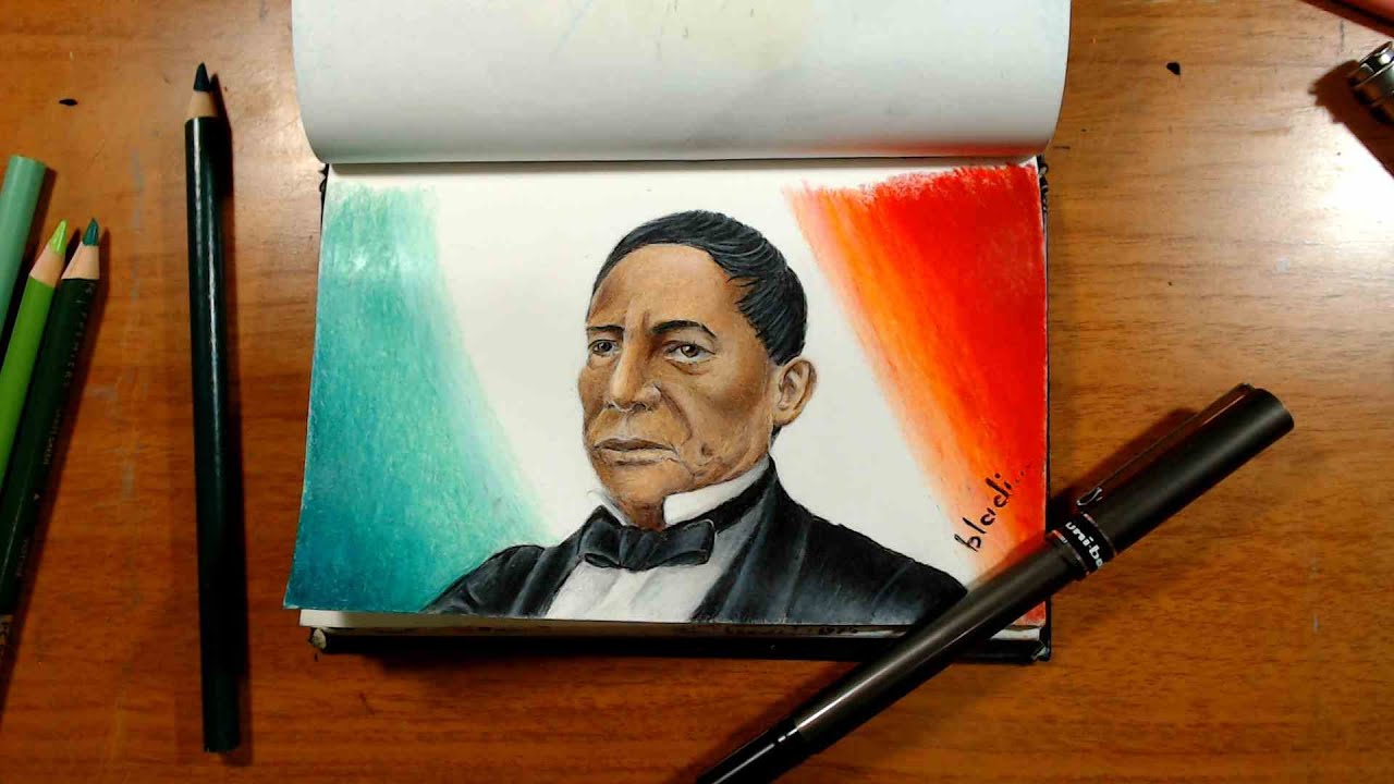 Dibujando a Benito Juárez / Bladi-art - YouTube