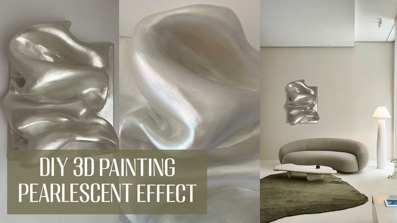 DIY PLASTER ART - pearlescent effect - YouTube