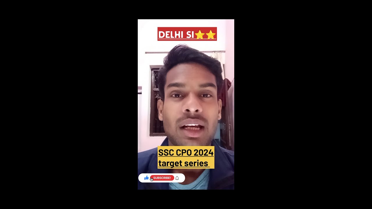 SSC CPO 2024 dream job Delhi SI⭐⭐ 🇮🇳 के लिए मेरा new target series ...