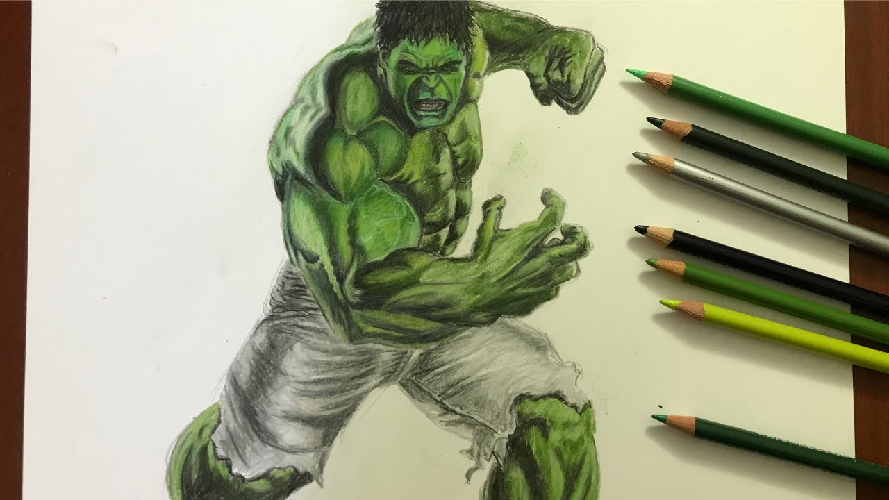 Drawing of Hulk || Speed Drawing - YouTube